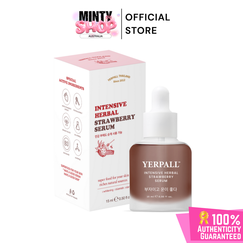 Yerpall Intensive Herbal Strawberry Serum 15ml | Brightening & Anti ...